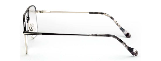 Black Full-Rim Square Metal Eyeglass Frames for Men – GKB EYECARE ...